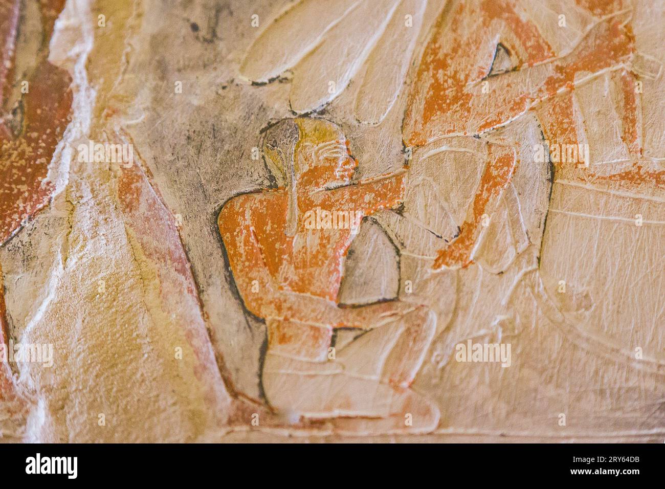 Egypt, Saqqara, tomb of Mehu : His son, on a barque Stock Photo - Alamy