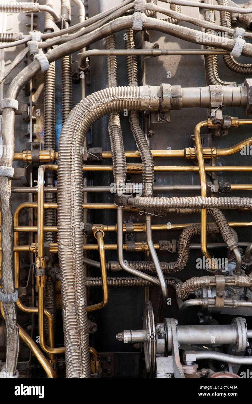 Close-up of tangled pipes Stock Photo - Alamy