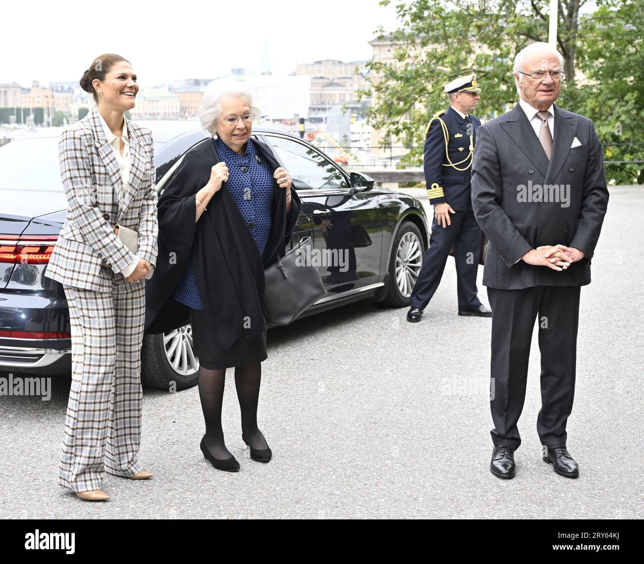 Sweden's Princess Christina, Crown Princess Victoria and King Carl XVI ...