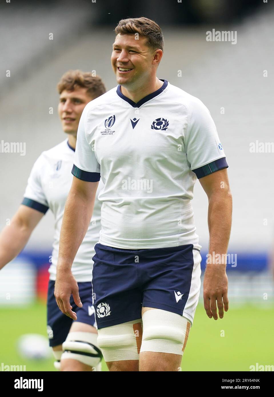 Scotland captain Grant Gilchrist during a training session at the Stade ...