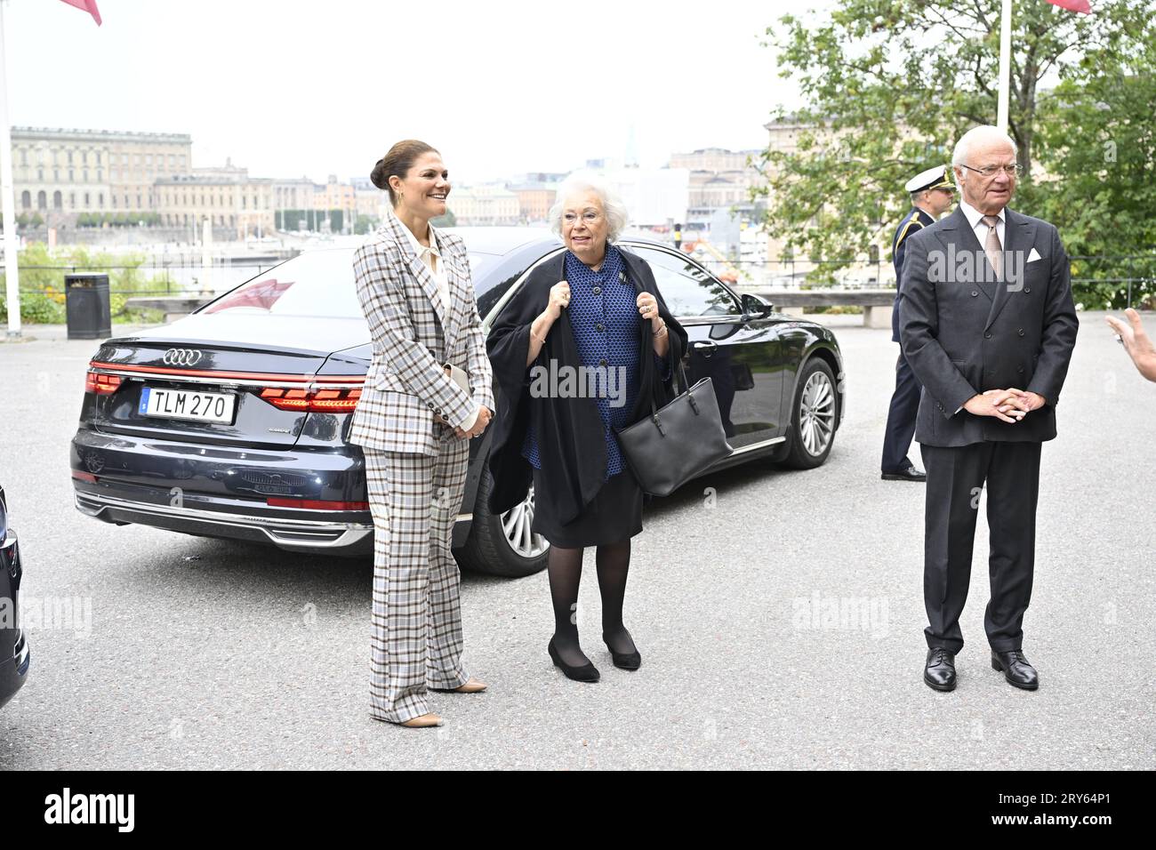 Sweden's Princess Christina, Crown Princess Victoria and King Carl XVI ...