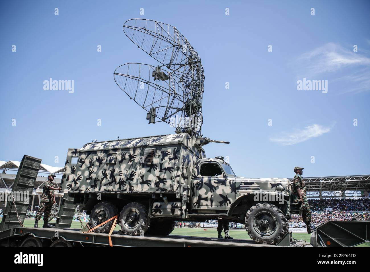 Members of The Tanzania Peoples Defence Force (TPDF) attend the parade ...