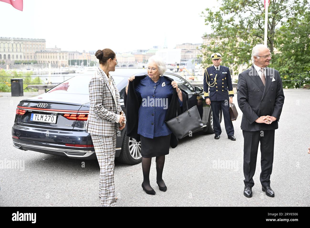 Sweden's Princess Christina, Crown Princess Victoria and King Carl XVI ...
