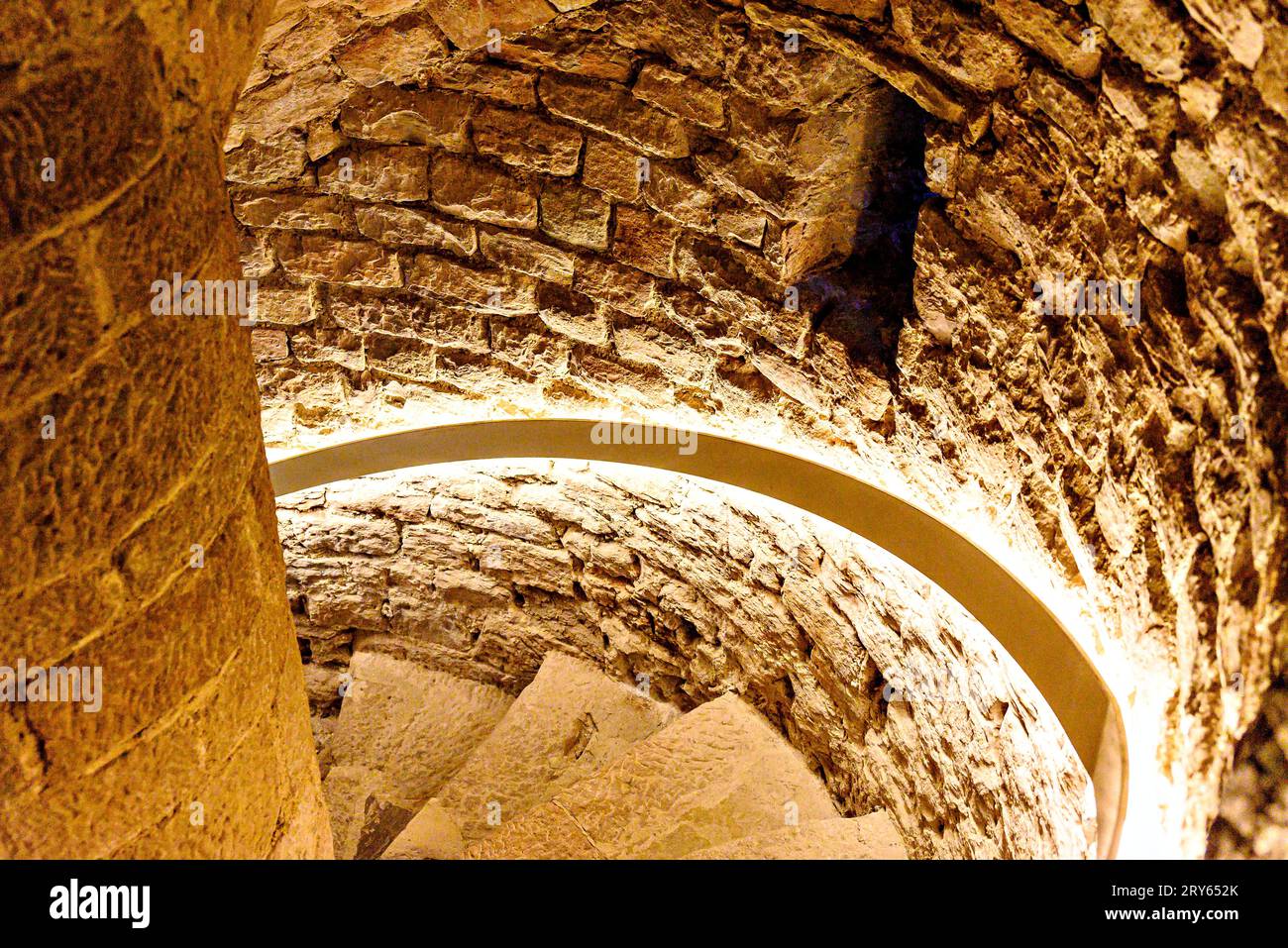 Gothic castle interior stairs hi-res stock photography and images - Alamy