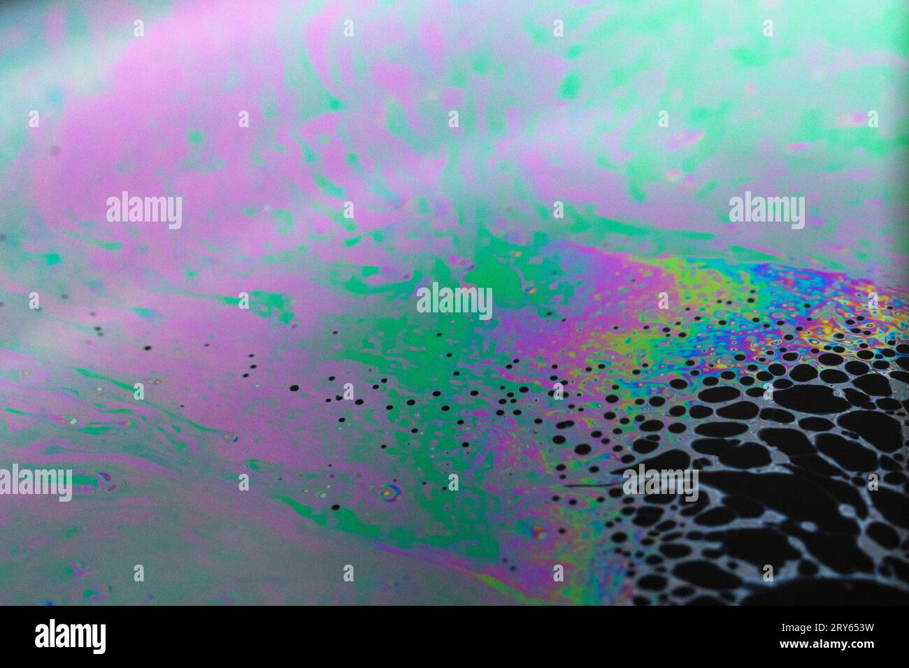 Macro photo of colourful pastel swirly patterns of a soap bubble Stock ...