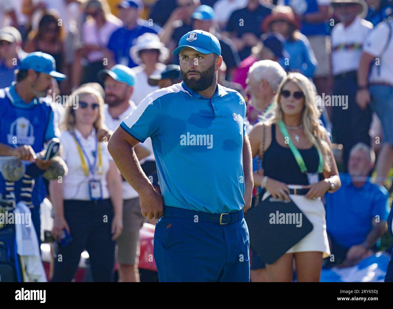 Team Europe's Jon Rahm after winning Foursomes match on day one of the ...