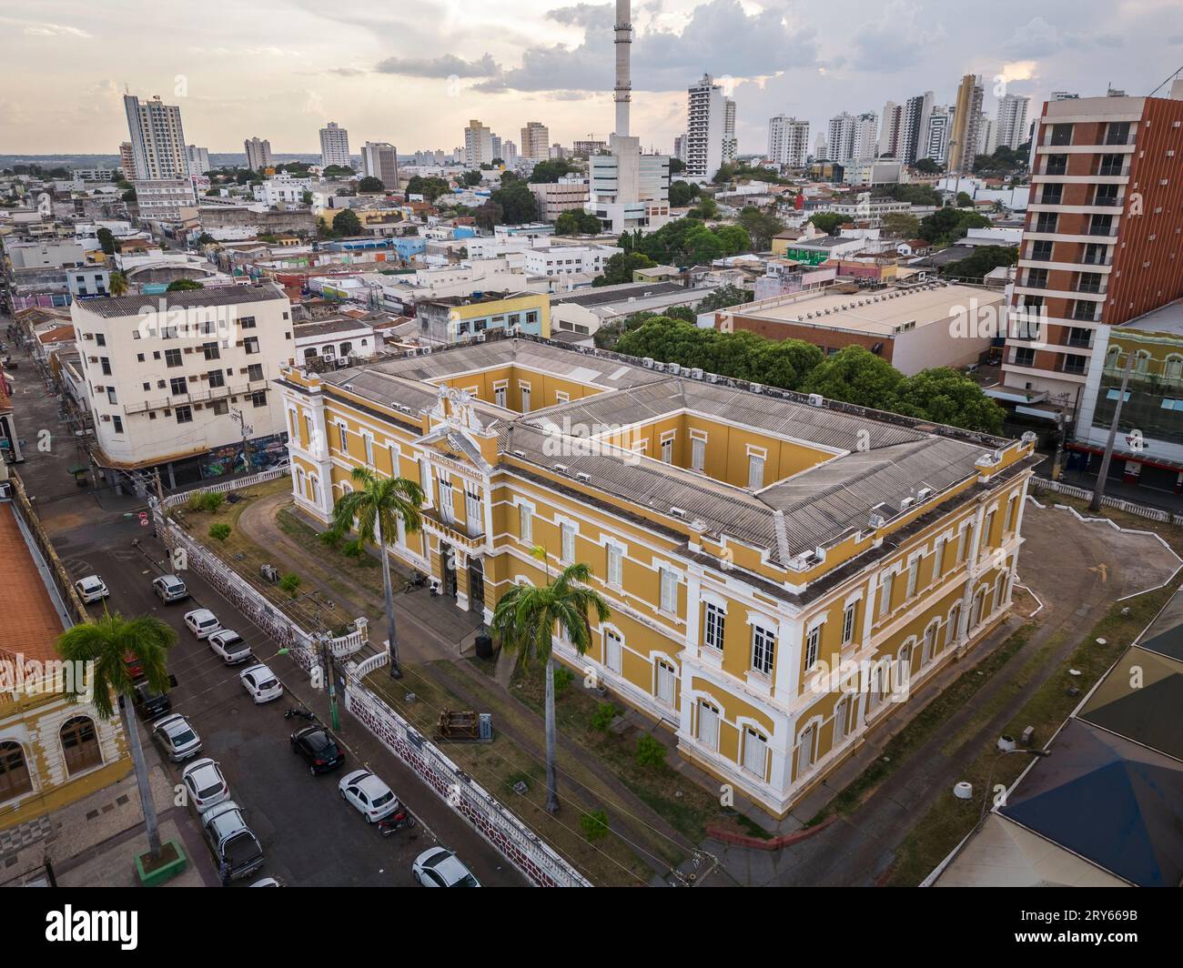Beautiful aerial view to historic public building in the city Stock ...
