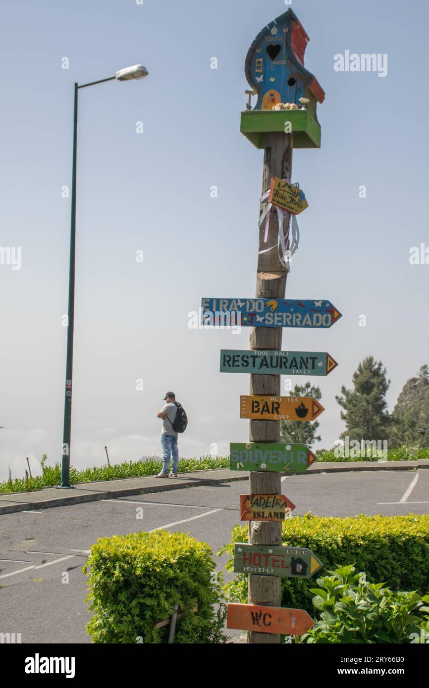 frame of signs with directions Stock Photo - Alamy