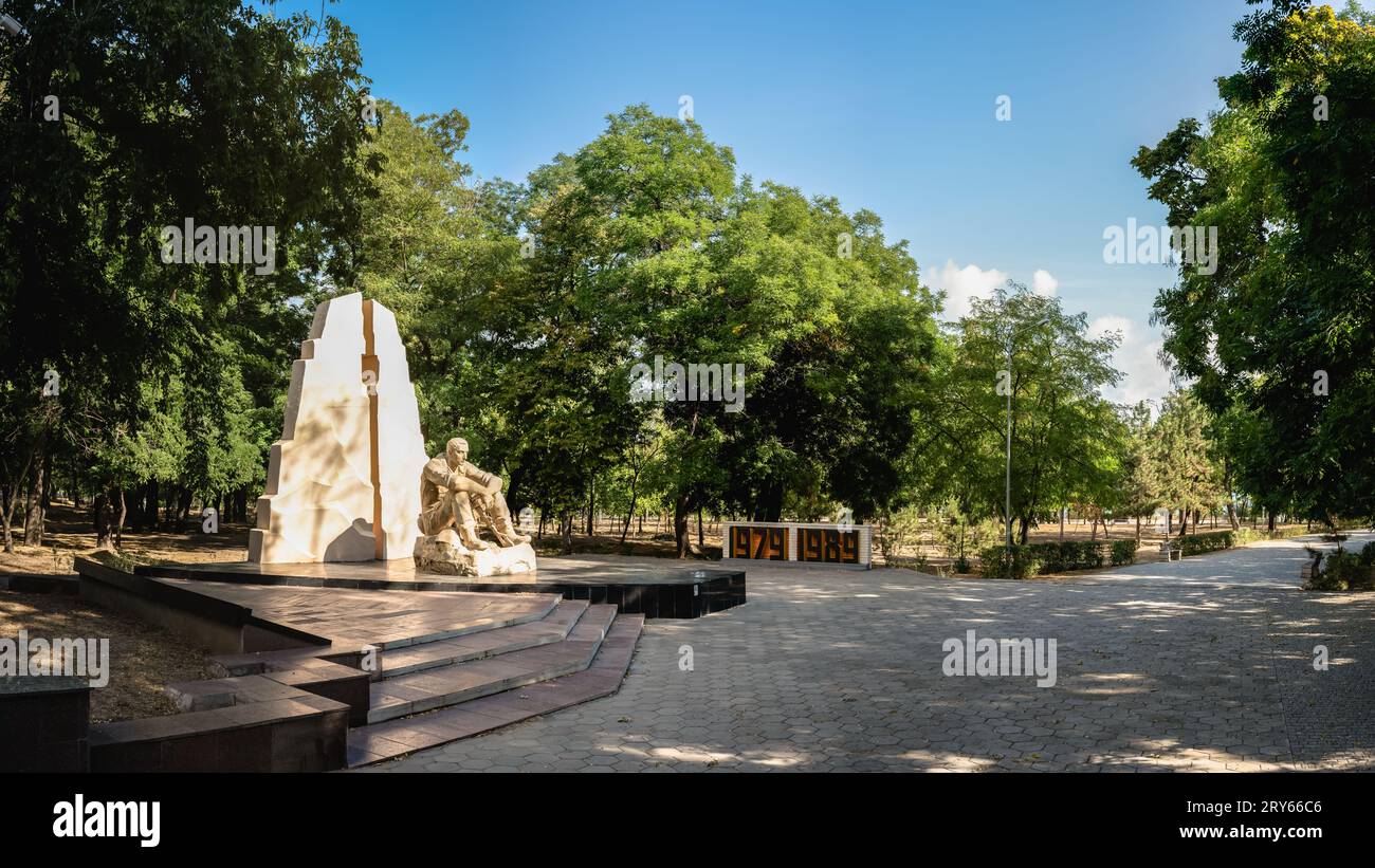 Monument to fallen soldiers in Afghanistan war in Odessa, Ukraine Stock ...