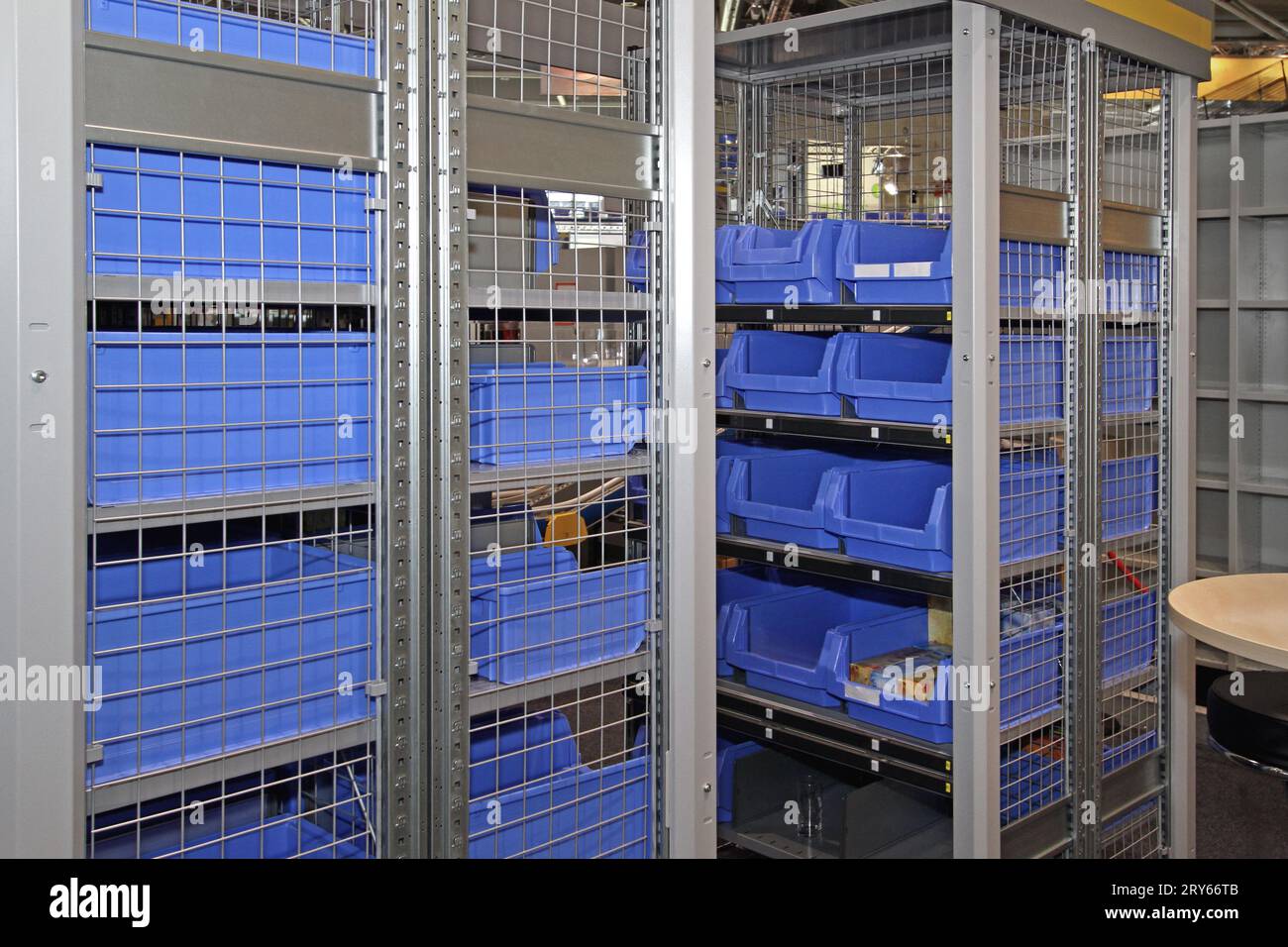 Plastic Tray Tote Bins Crates and Boxes at Storage Shelving With ...