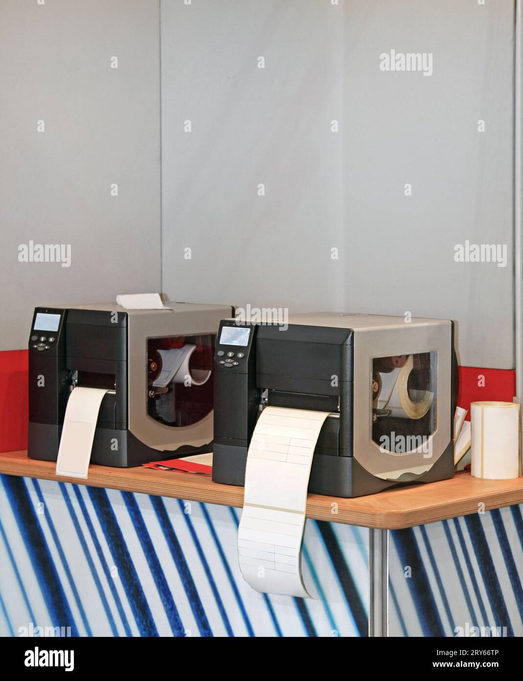 Industrial Label Printers for Self Adhesive Stickers in Warehouse Stock ...