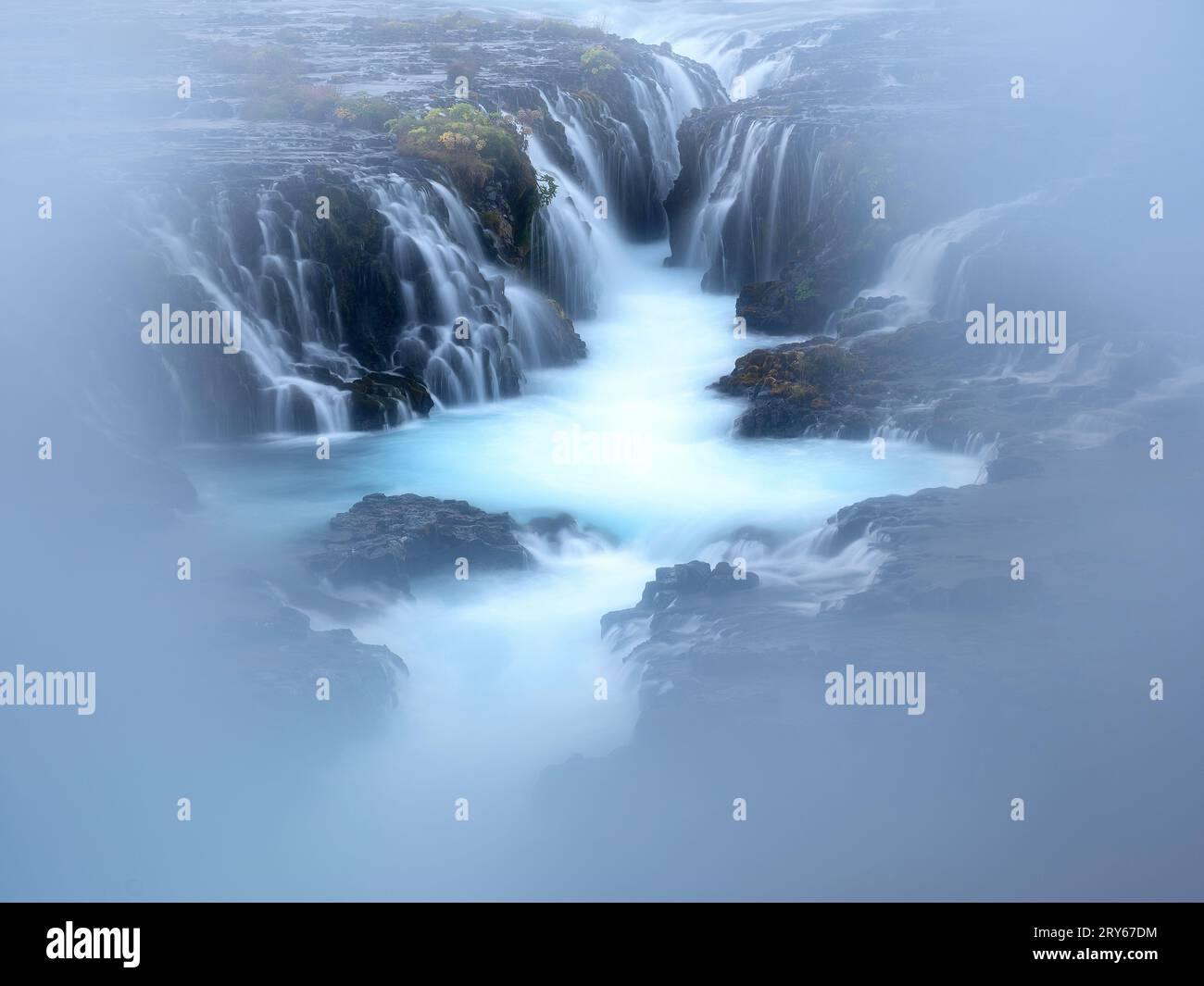 Beautiful waterfall on black background hi-res stock photography and ...