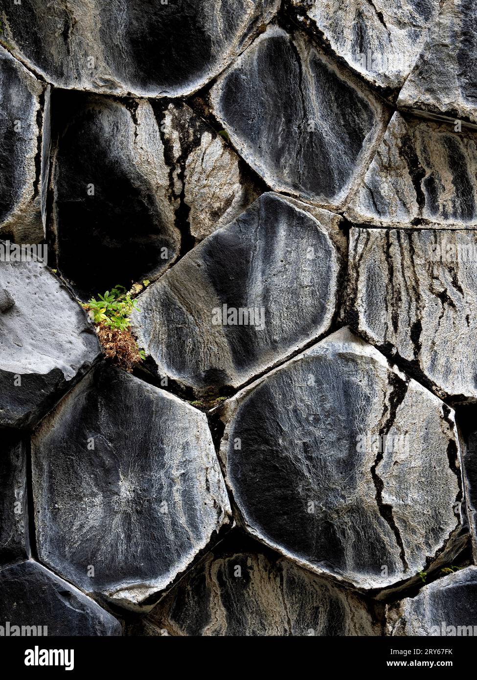 Close-up view of Hljodaklettar Basalt Formations Stock Photo - Alamy