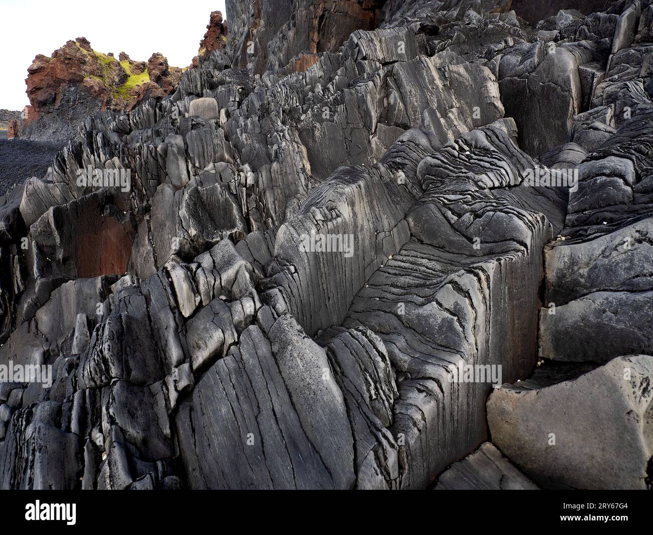Beautiful shaped basalt formations just outside Arnarstapi Stock Photo ...