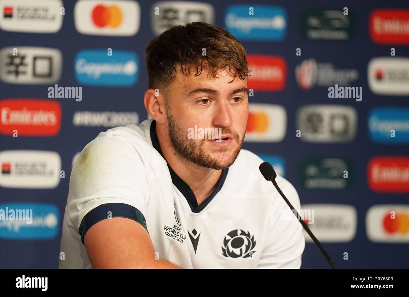 Scotland's Ollie Smith at the Stade Pierre Mauroy, France. Picture date ...