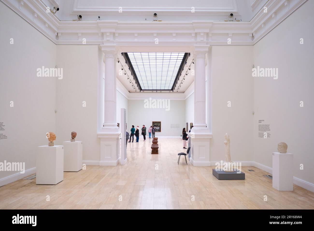 View of a sculpture show, exhibit by the artist, Simon Vajha ...