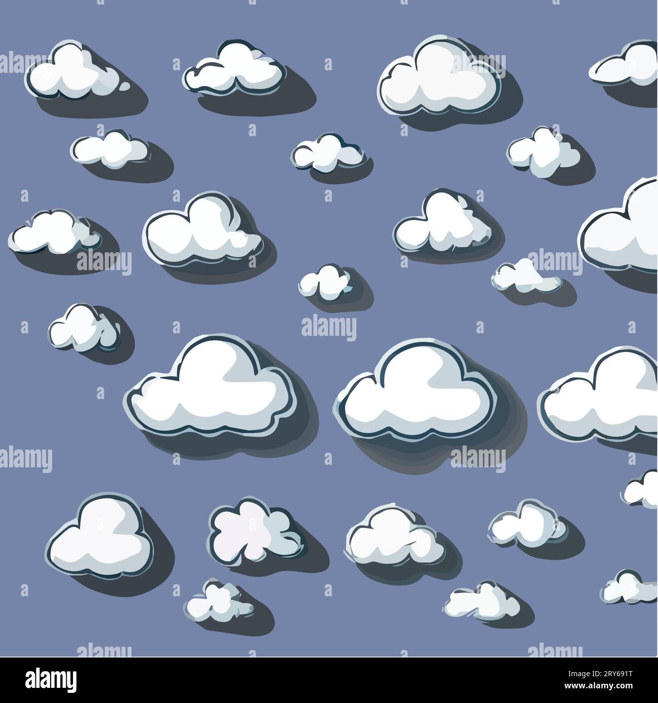 Silver clouds pattern Stock Vector Images - Alamy