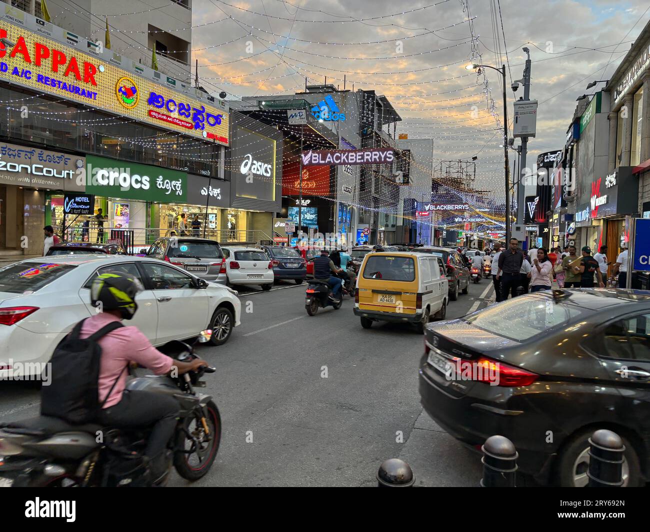 Exclusive shots of brigade road in Bengaluru Stock Photo - Alamy