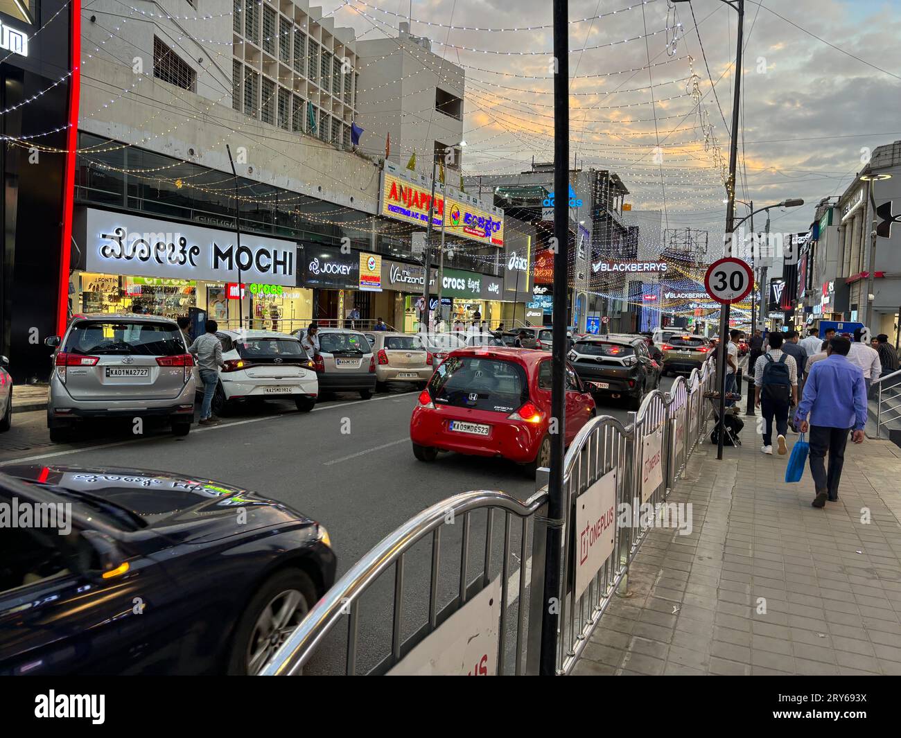 Exclusive shots of brigade road in Bengaluru Stock Photo - Alamy