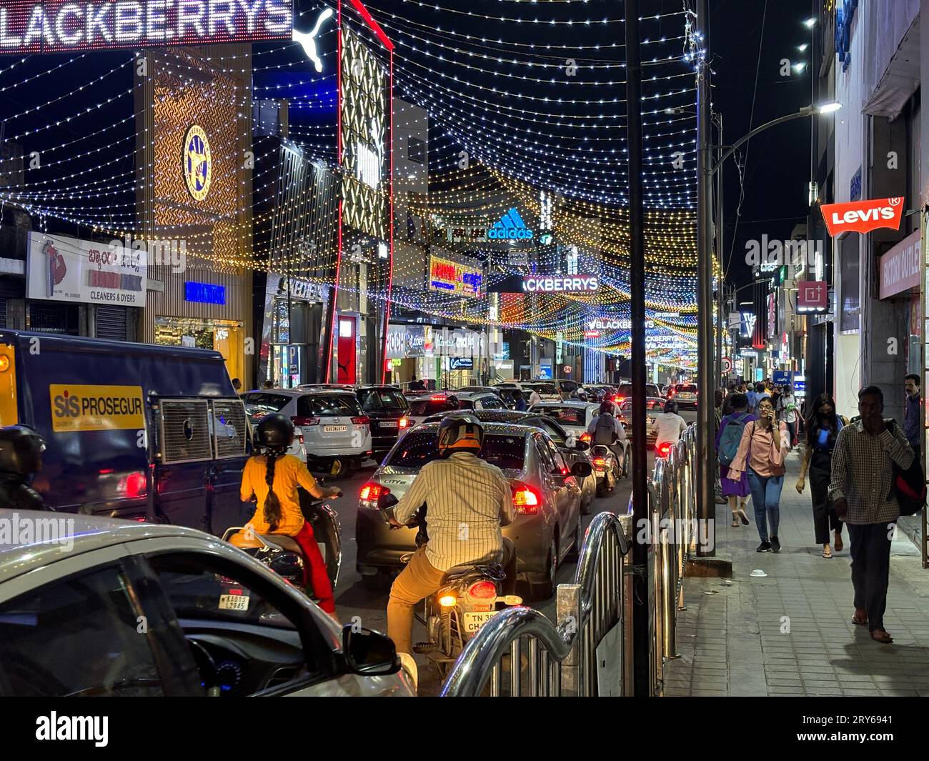 Exclusive shots of brigade road in Bengaluru Stock Photo - Alamy