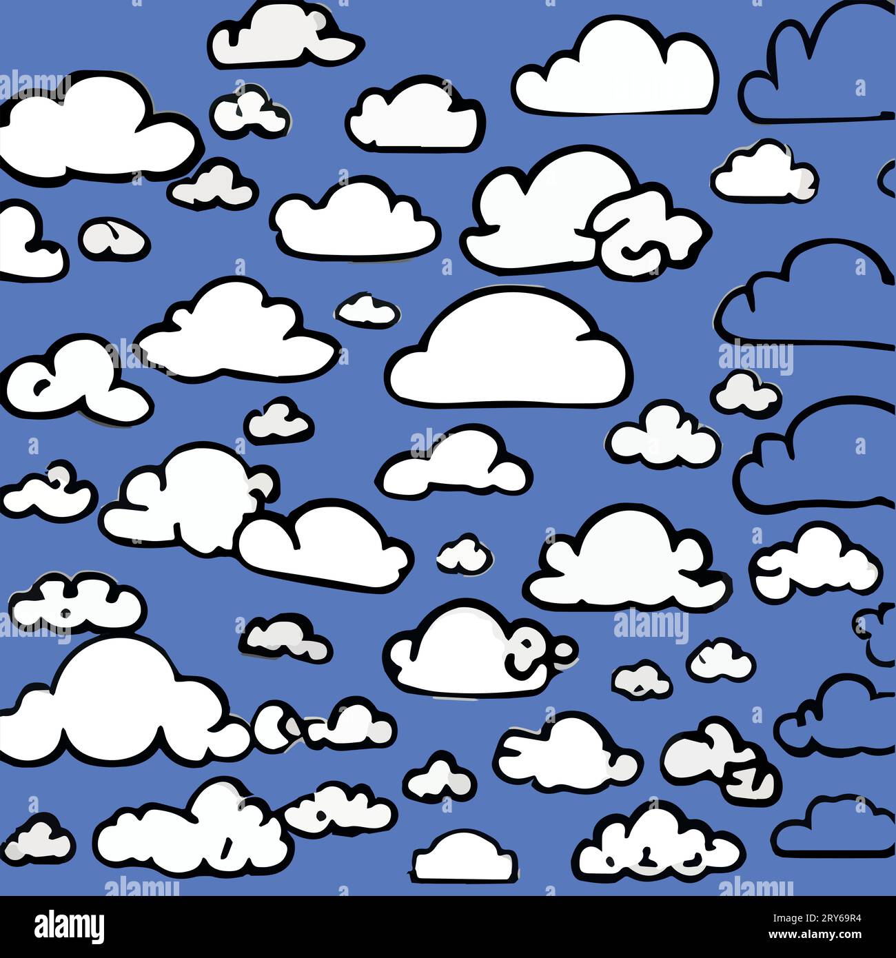 Clouds icon, vector illustration. Cloud symbol or logo, different ...