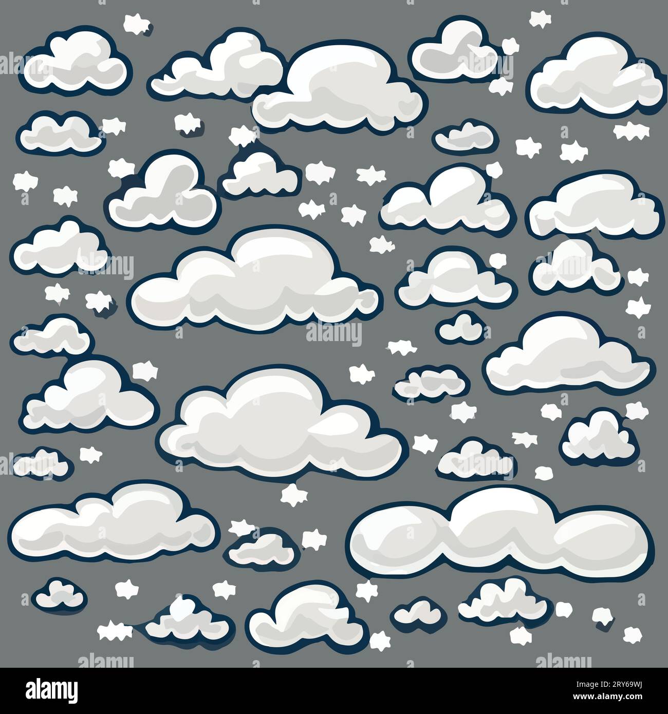 Clouds icon, vector illustration. Cloud symbol or logo, different ...