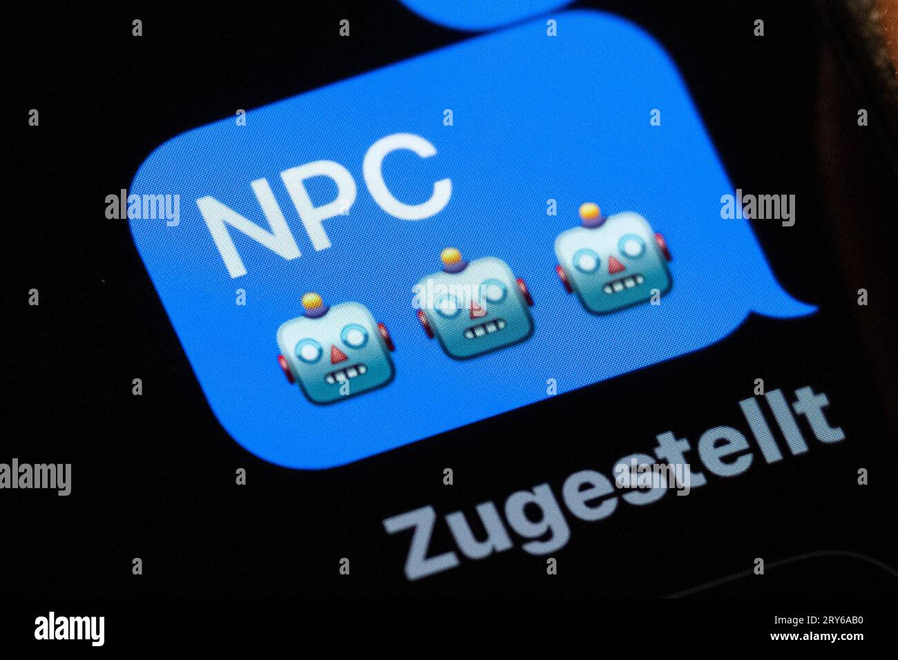 Berlin, Germany. 29th Sep, 2023. In the display of a smartphone, the ...