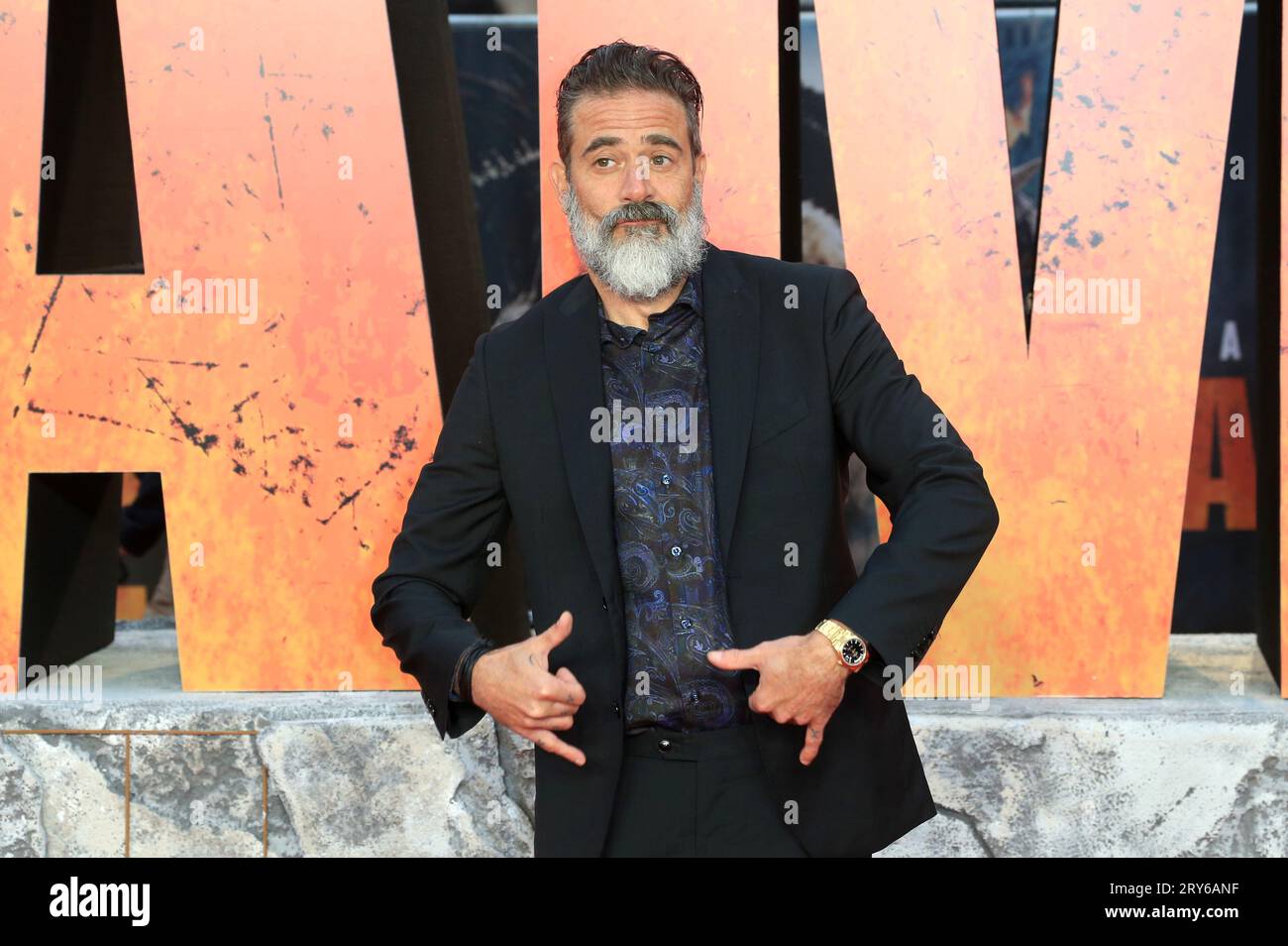 Jeffrey Dean Morgan attends the European Premiere of 'Rampage' at ...