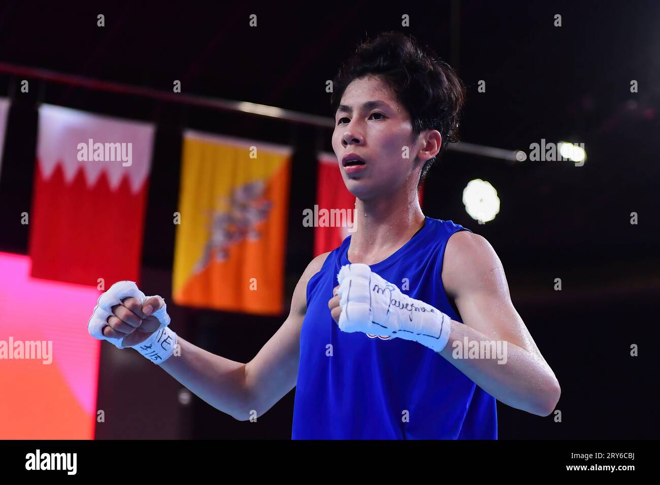 Hangzhou, China. 29th Sep, 2023. Lin Yu Ting of Chinese Taipei competes ...