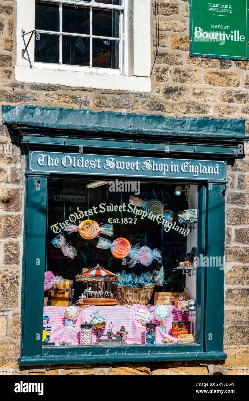 The oldest sweet shop, Pateley Bridge, Nidderdale, North Yorkshire, UK ...