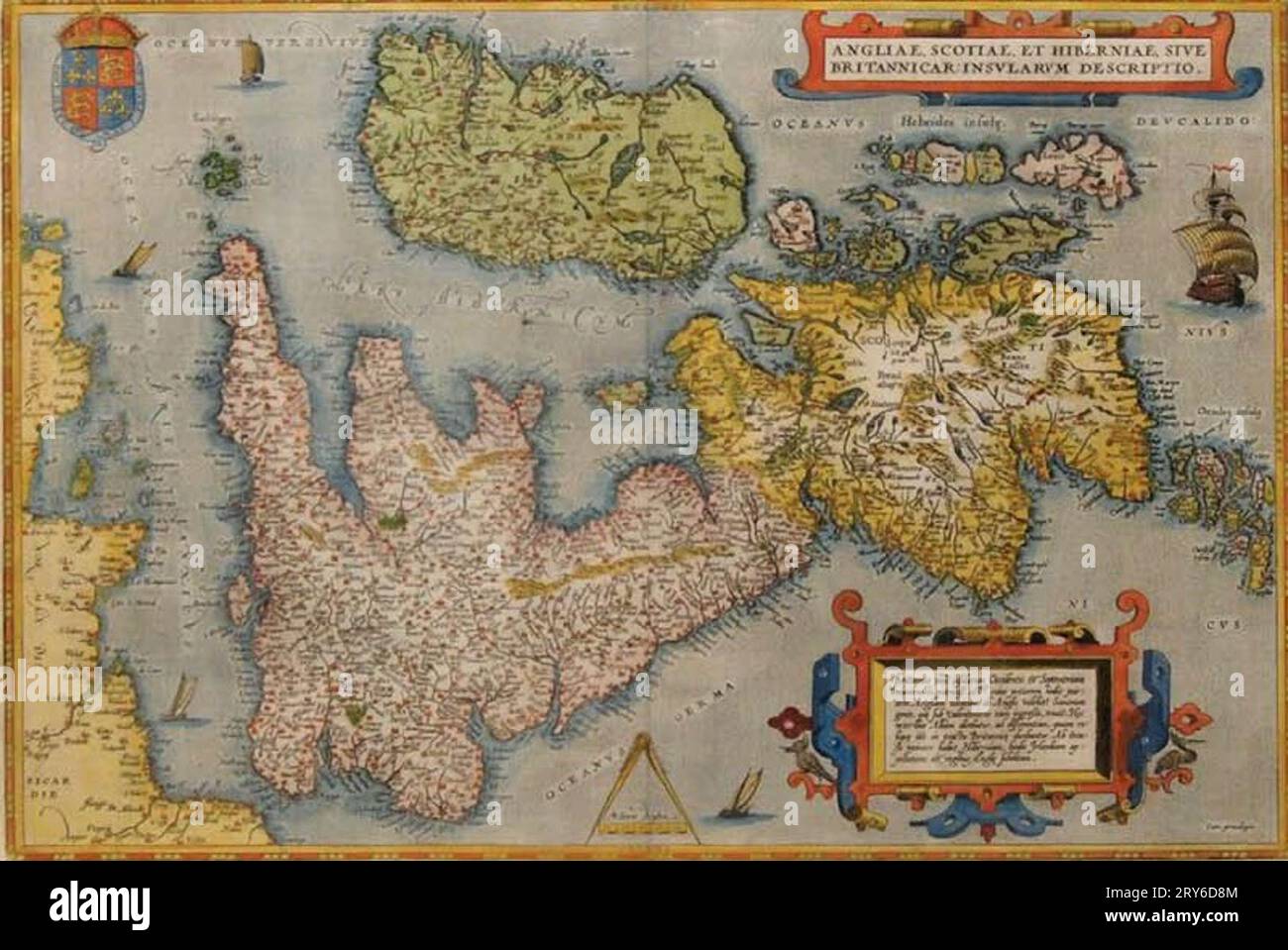 Ortelius map britain hi-res stock photography and images - Alamy