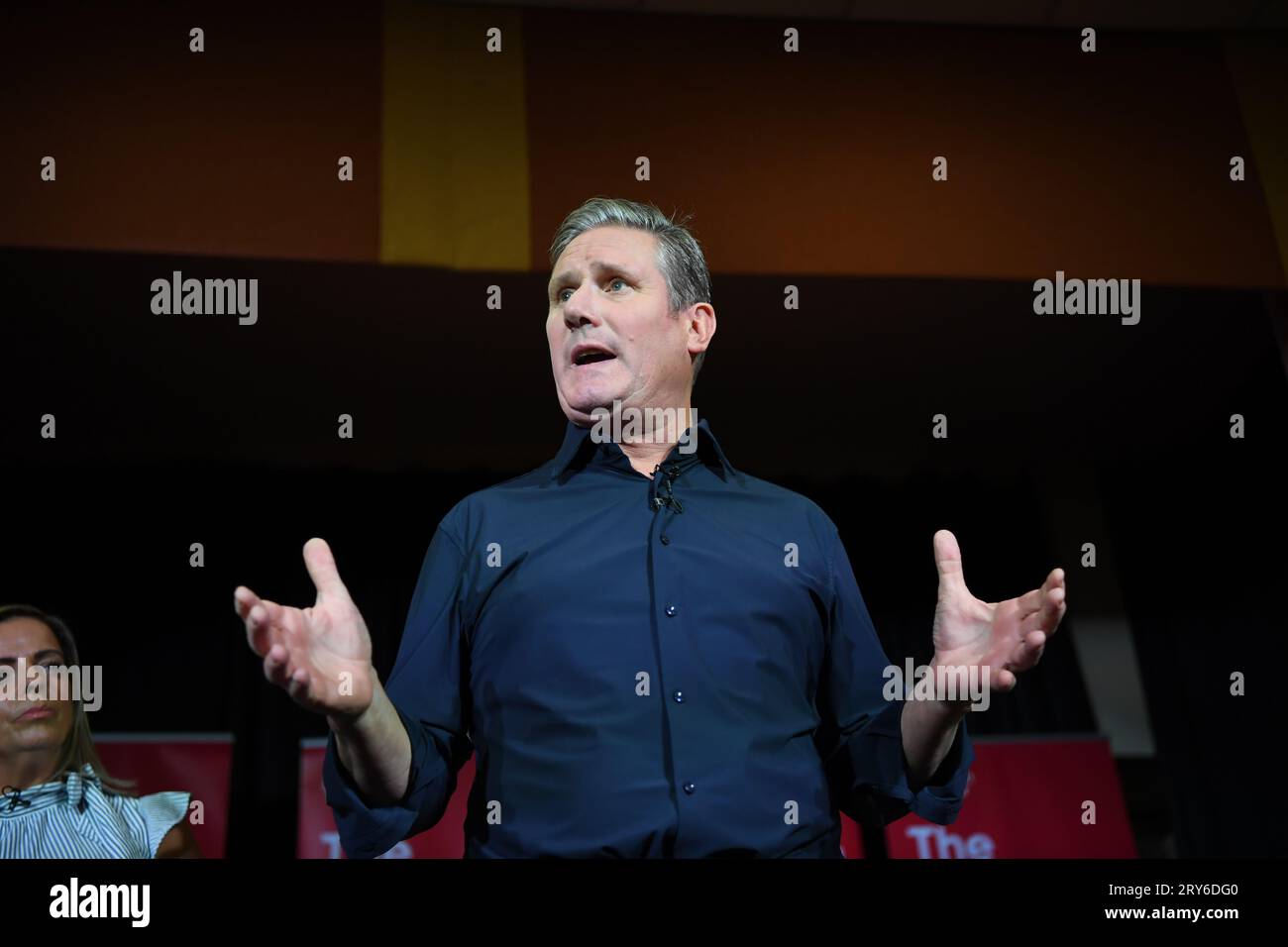 Labour leader Sir Keir Starmer at a party rally in Rutherglen ahead of ...