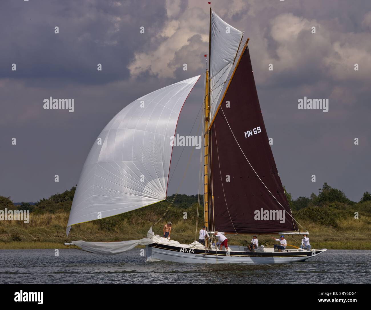 The oyster smack Martha II, MN69, Maldon Regatta, 2023 Stock Photo - Alamy