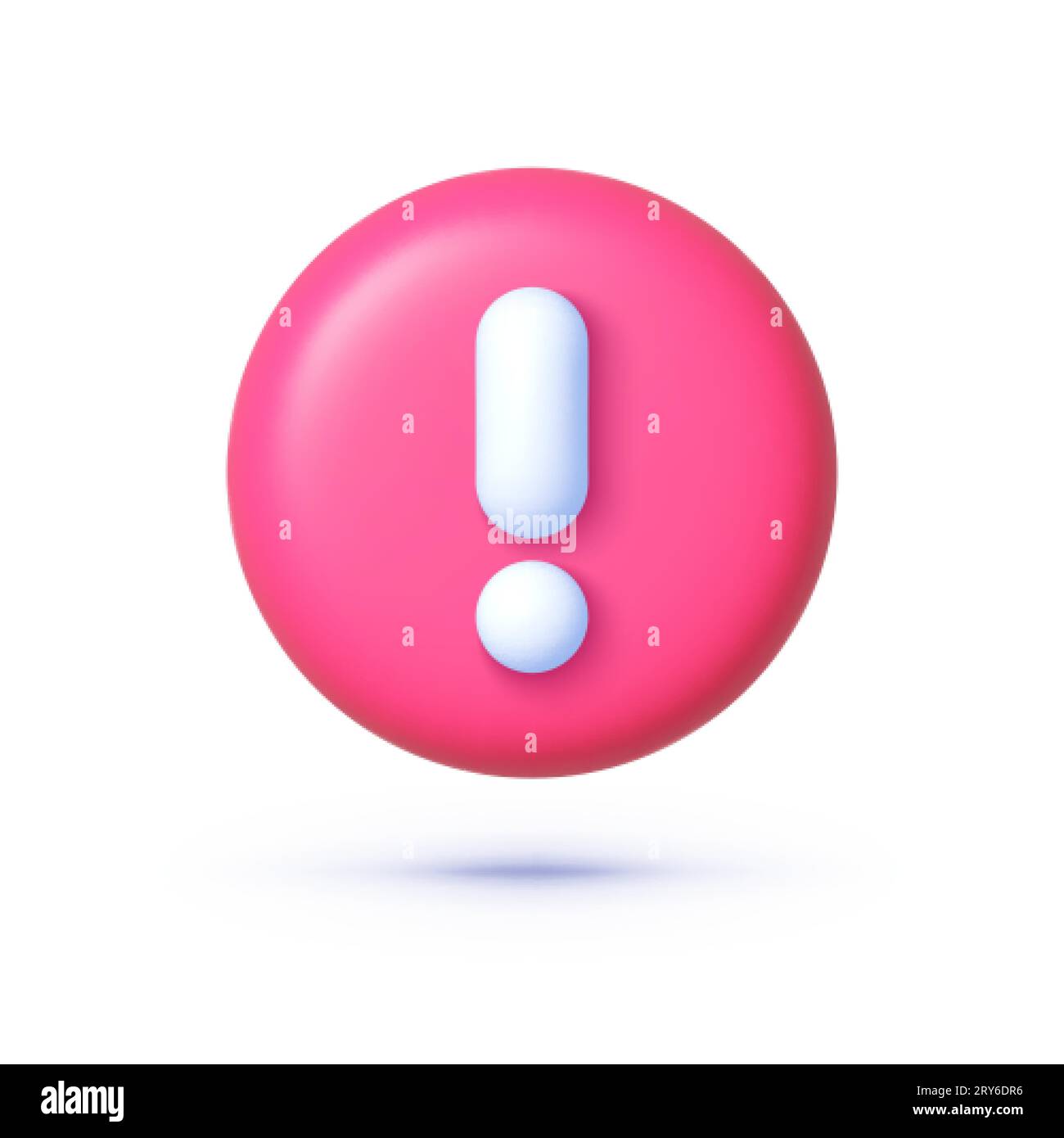 Alert 3d in on white background. Vector illustration Stock Vector Image ...