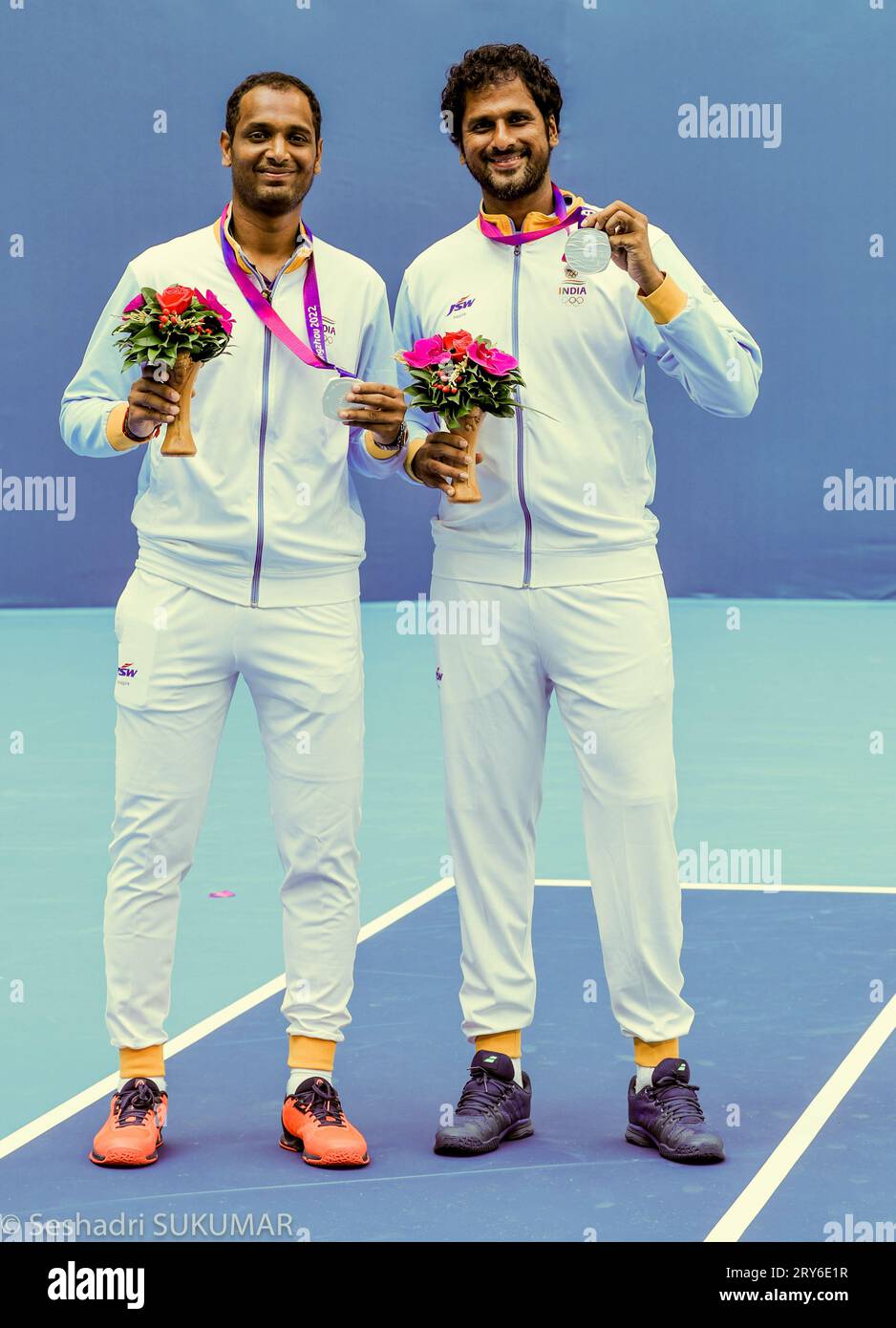 India. 29th Sep, 2023. TENNIS .Â Men's Doubles final, Ramkumar Ramanathan and Saketh Myneni ...