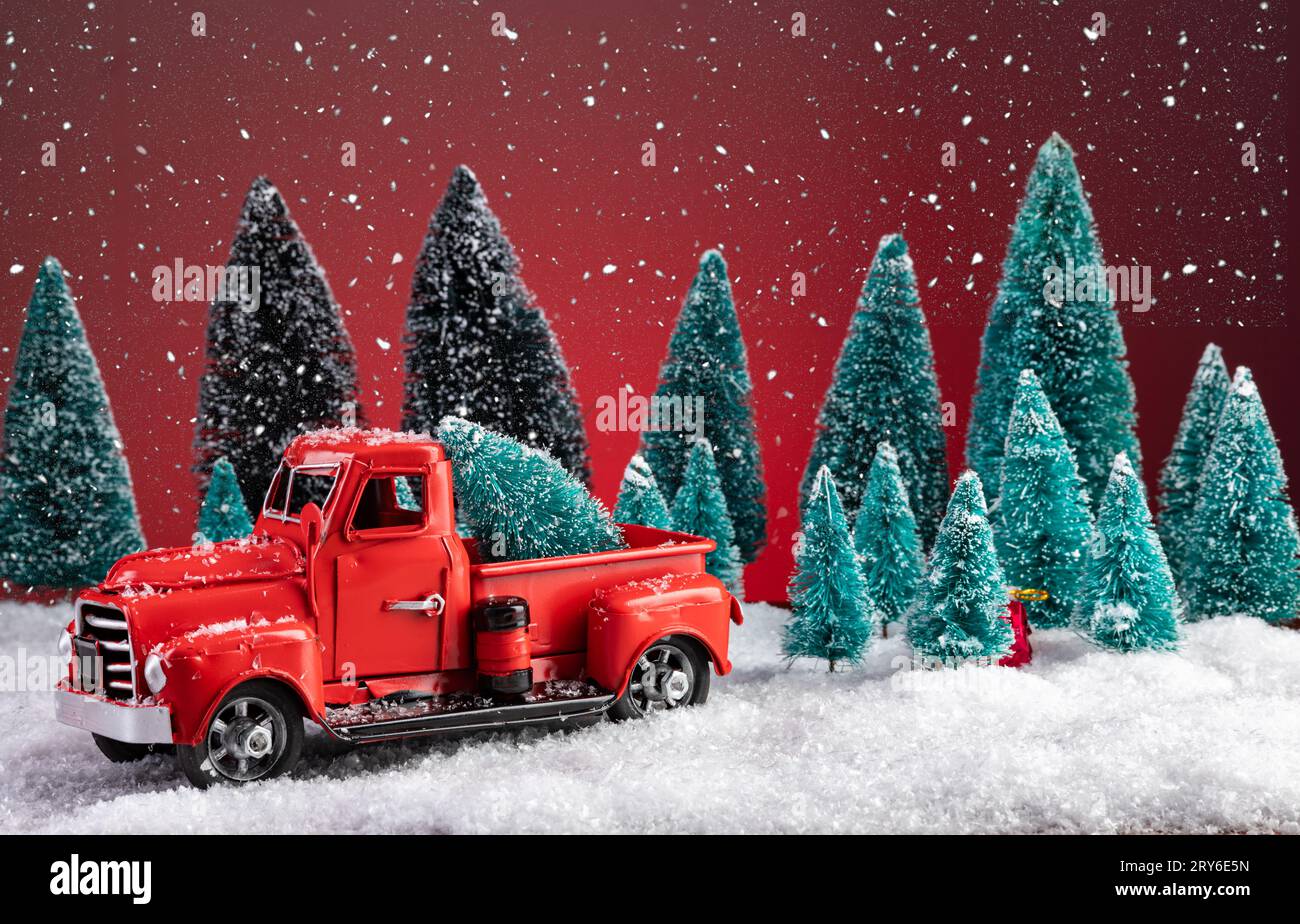 Old christmas tree truck hi-res stock photography and images - Alamy