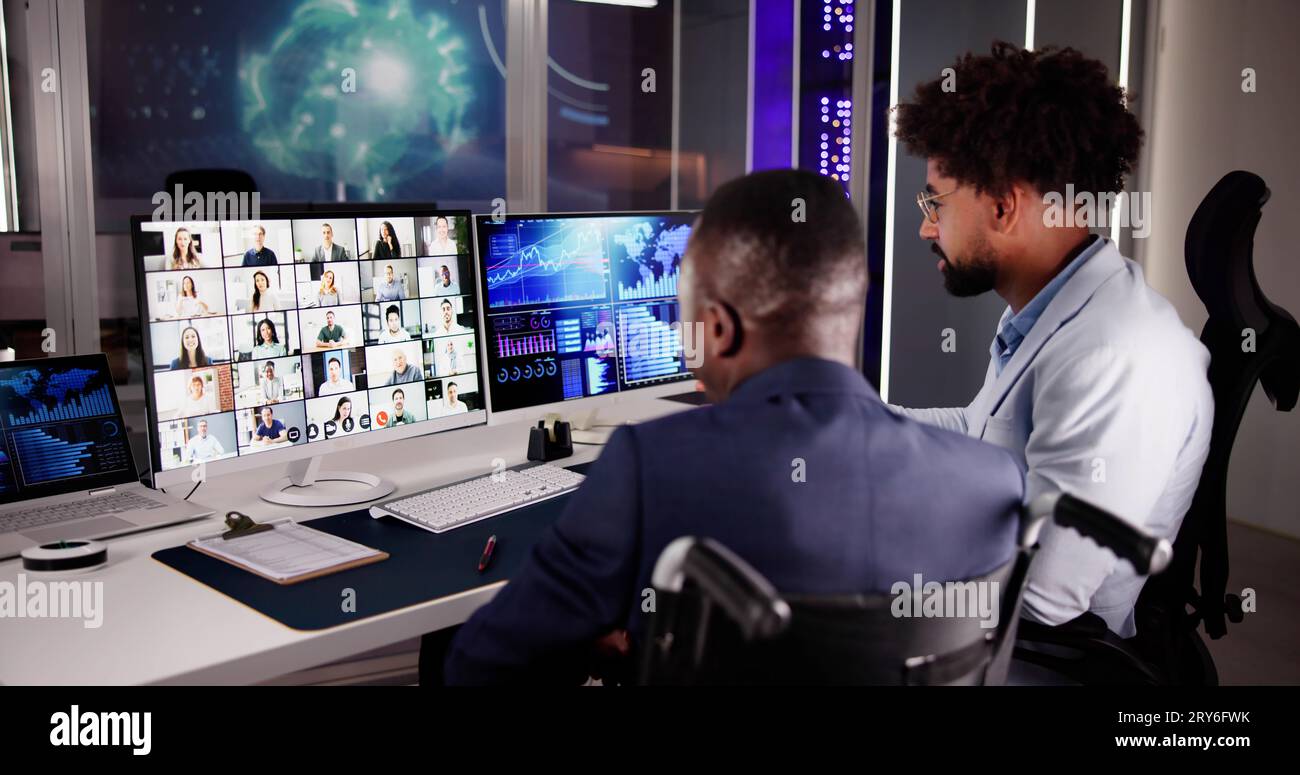 Online Video Conference Interview Meeting. Conferencing Webinar Stock ...