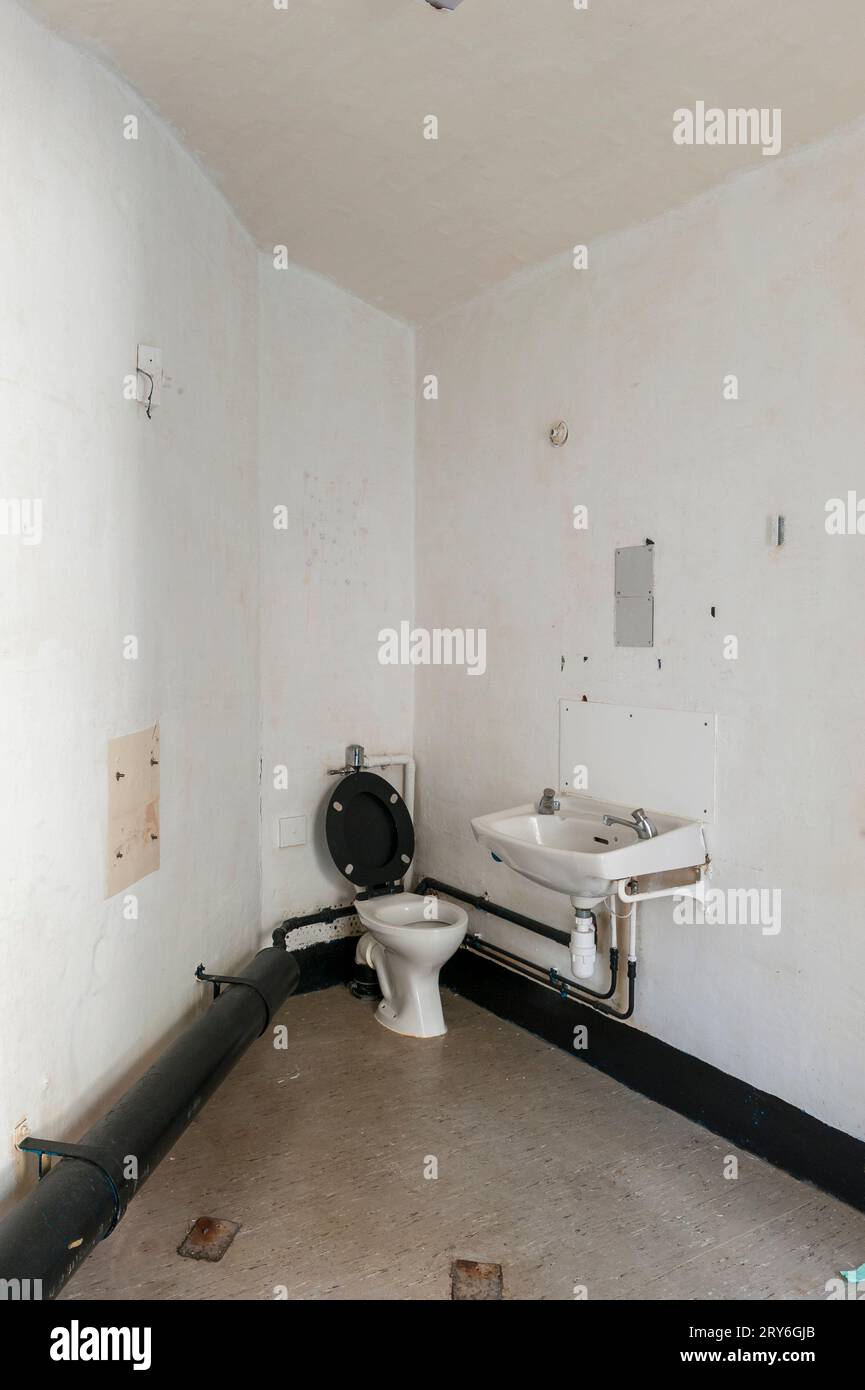 Interior of a prison cell in the now disused HMP Lancaster Castle ...