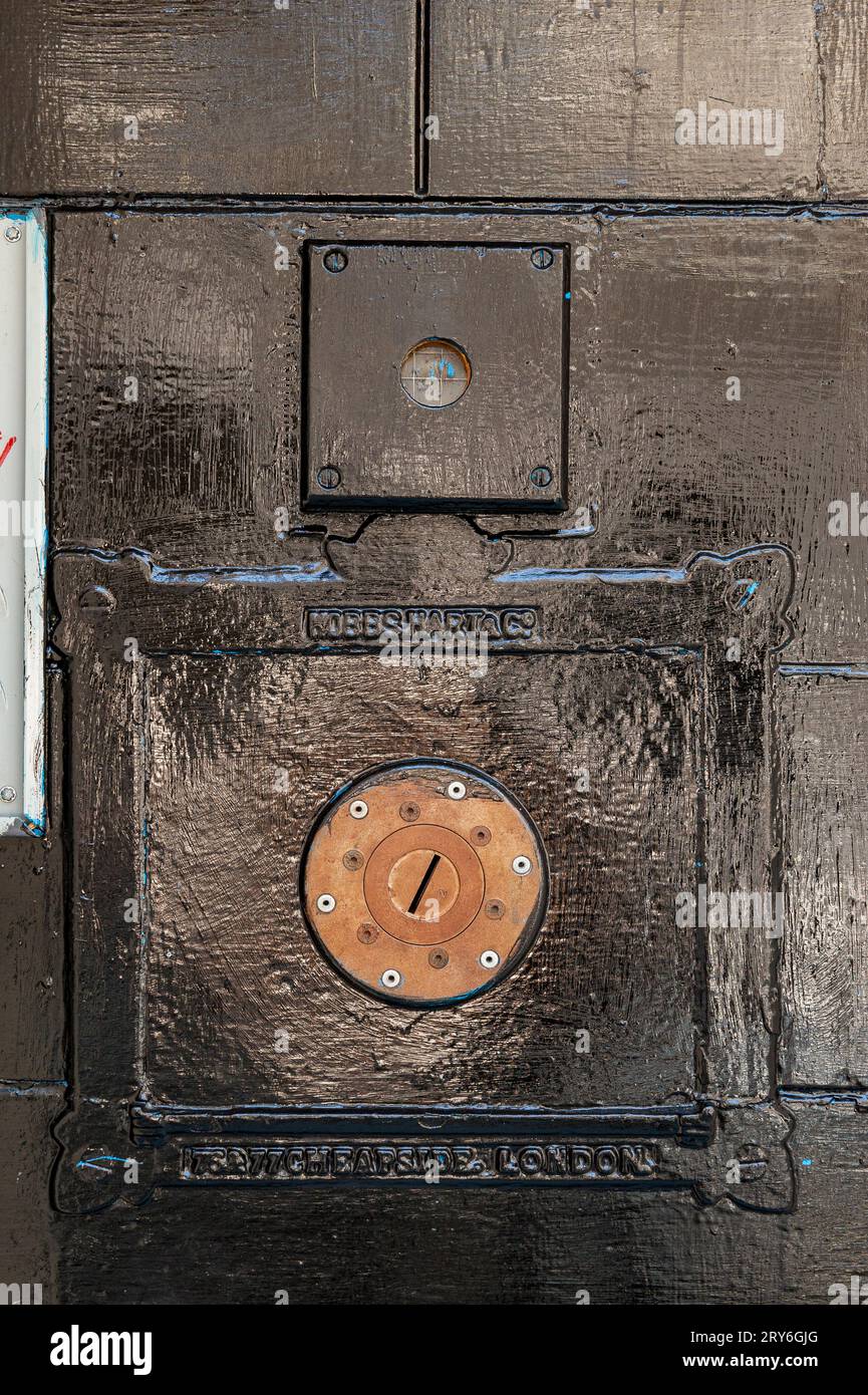 The lock on a cell door in the old prison of Lancaster Castle ...