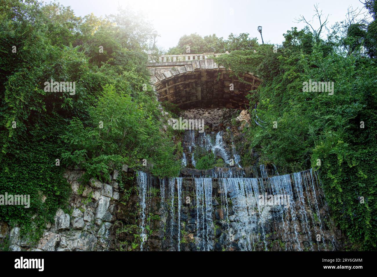 Waterfall on the Saint Gellert Hill,Budapest. High quality photo Stock ...