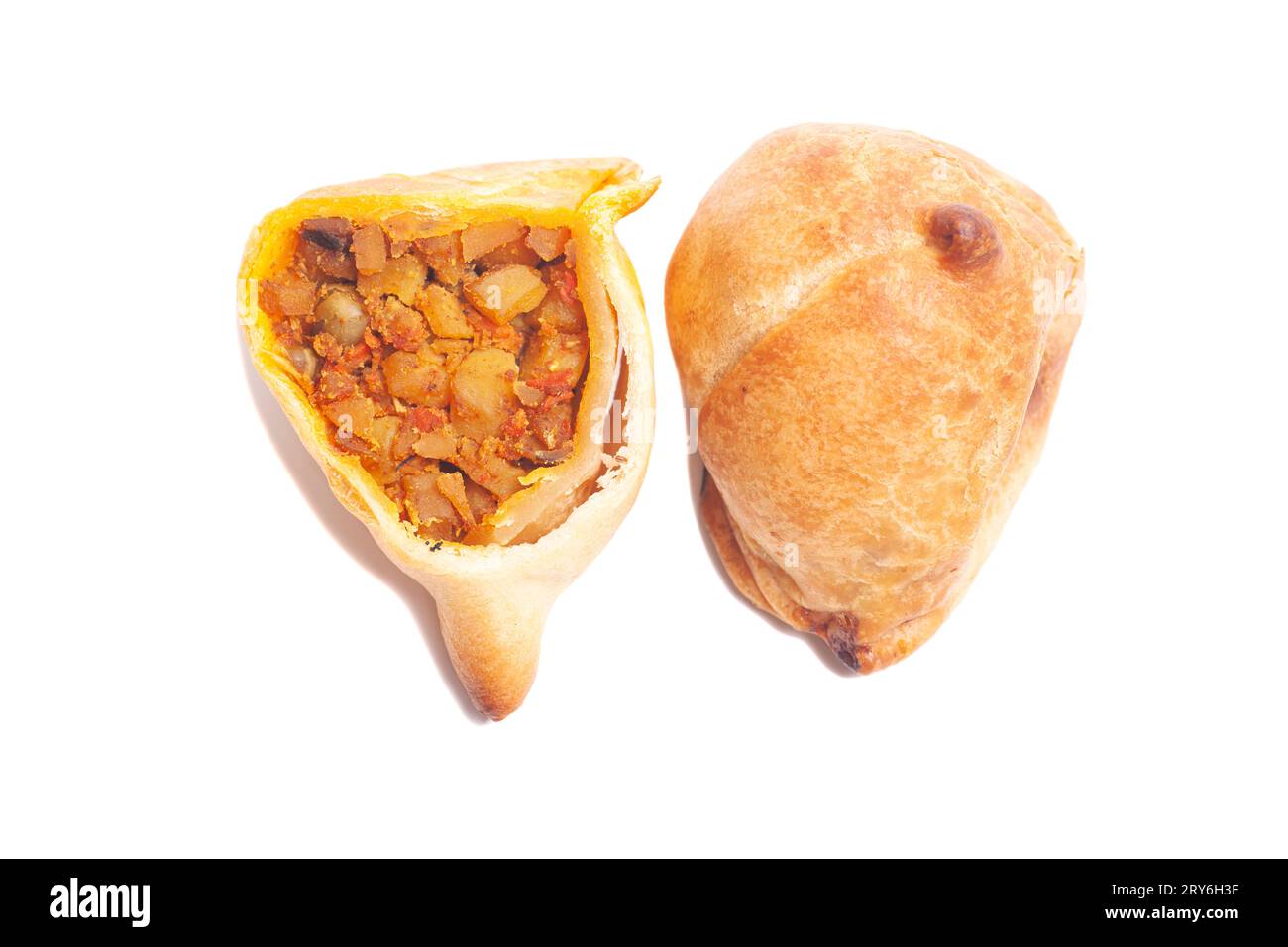 Indian samosa isolated on white background Stock Photo - Alamy