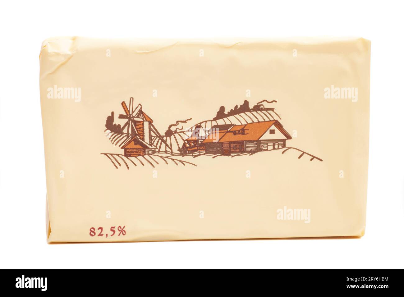 Stick of wrapped butter isolated on white background Stock Photo - Alamy
