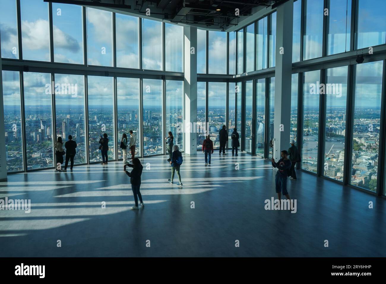 London UK. 29 September 2023. Visitors enjoying the panoramic view from ...