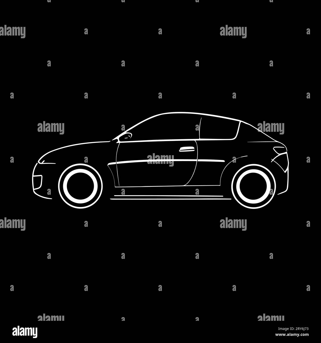 Car vector icon isolated side view, simple logo Stock Vector Image ...
