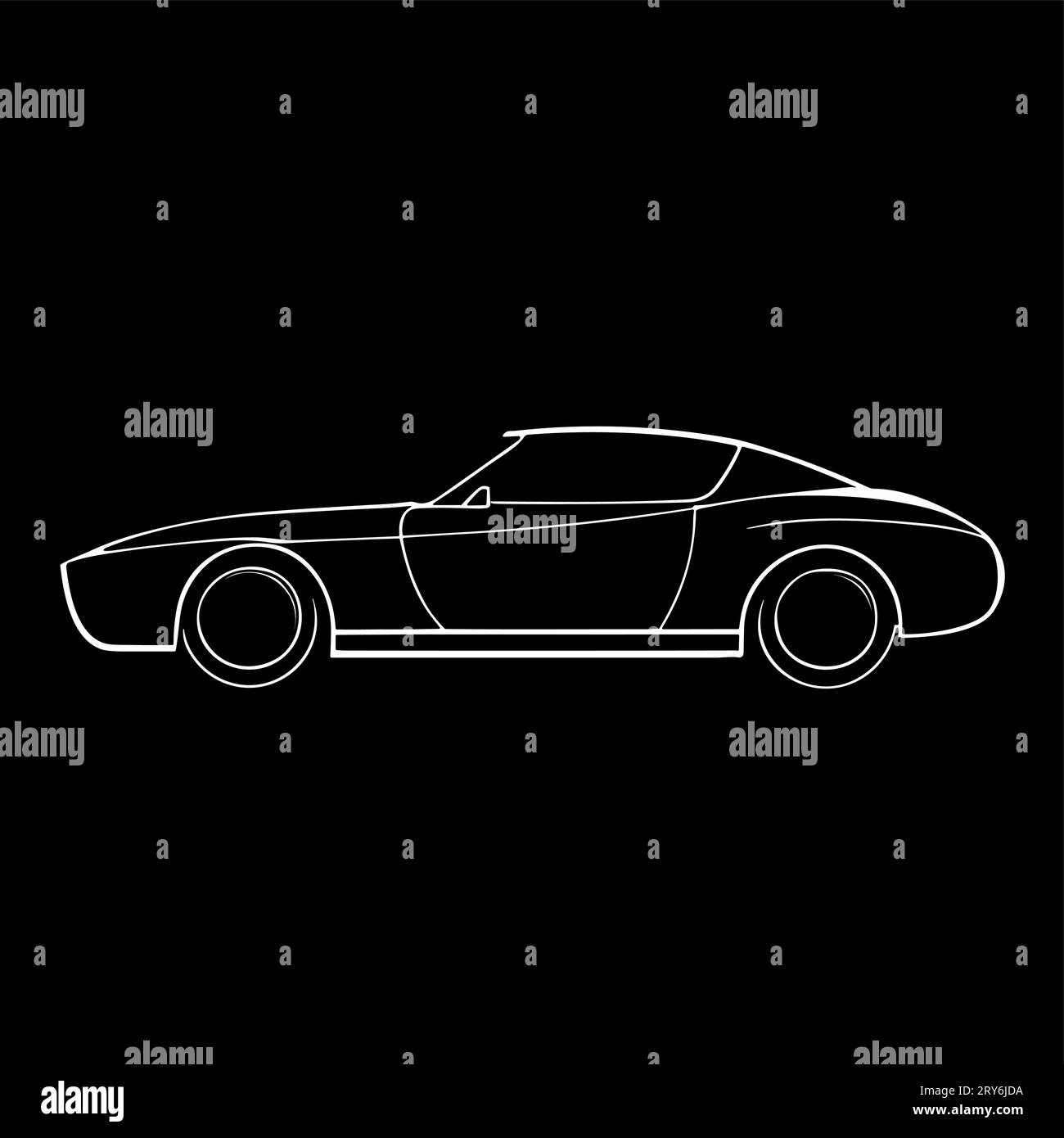 Car vector icon isolated side view, simple logo Stock Vector Image ...