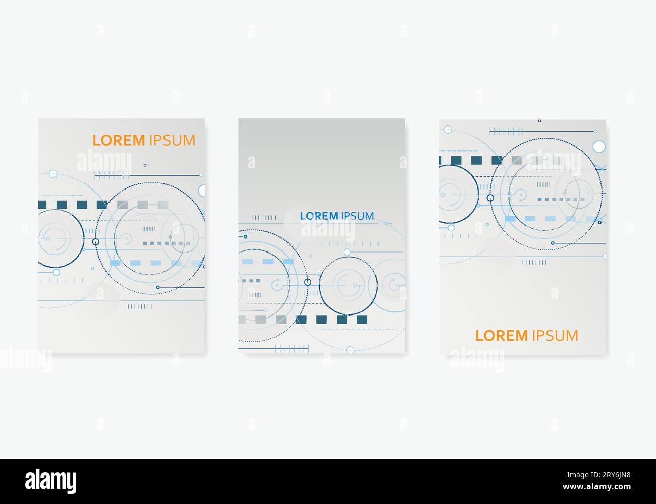 Tech dynamic futuristic concept. Circles and lines and squares digital ...