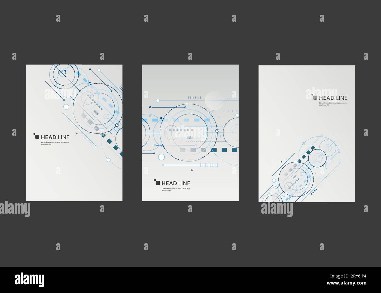 Abstract Background With Overlapping Circles And Lines And Dots