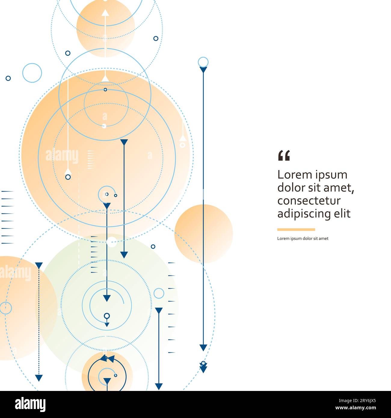 Technology circles and lines geometry pattern. Abstract vector scheme ...
