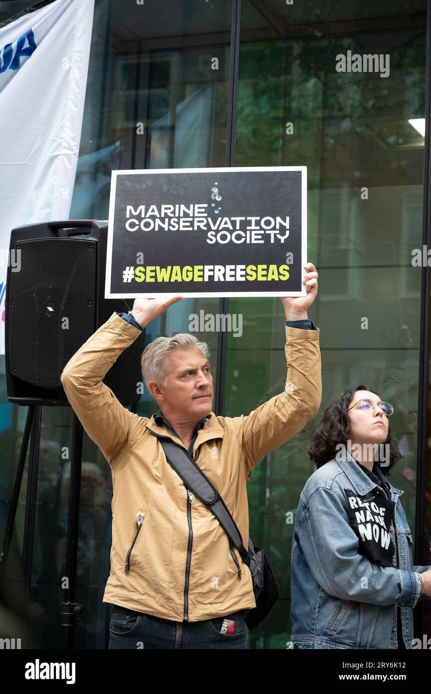 Restore Nature Now. Protest outside DEFRA September 28th 2023 Stock ...