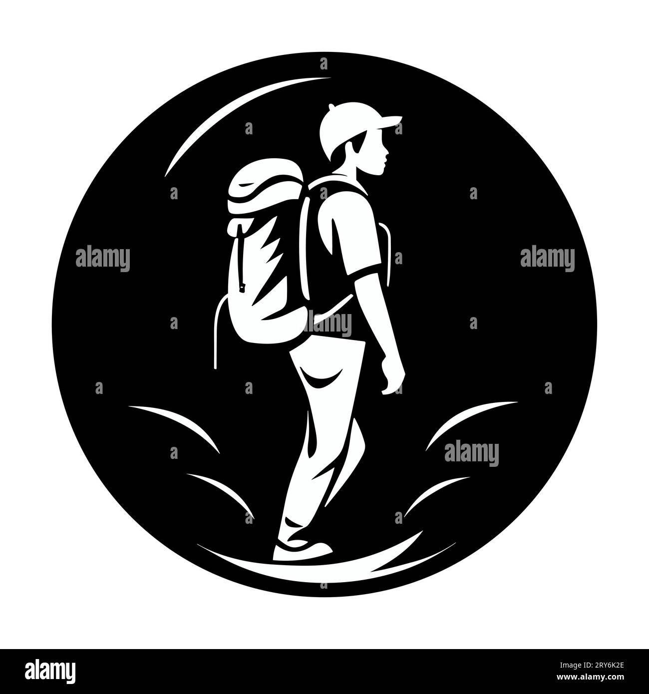 Hiking outdoor adventure logo, Hike Vector template Stock Vector Image ...